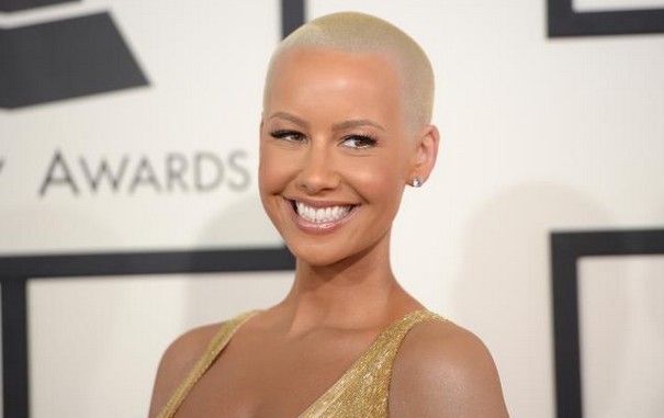 Amber Rose Shows Her Perfect Curvy Body in Brown Jump